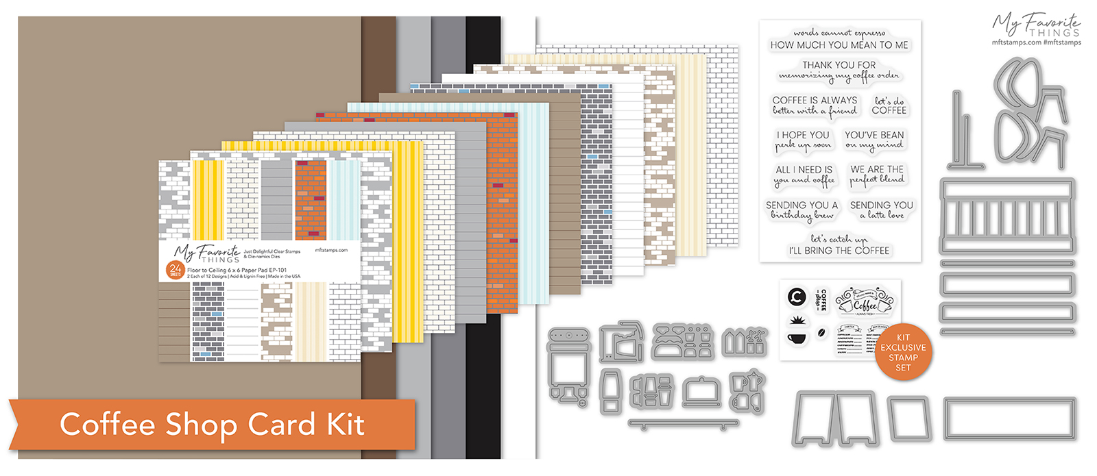 MFT STAMPS | COFFEE SHOP CARD KIT – Armi e ritagli